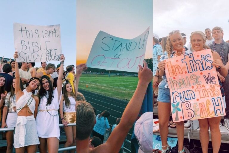 18 Funny Student Section Poster Ideas To Hold Up At High School Games